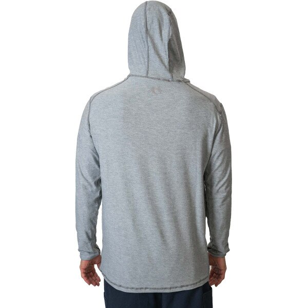 DragonWear Pro Dry Tech Long Sleeve Shirt with Hood in Gray