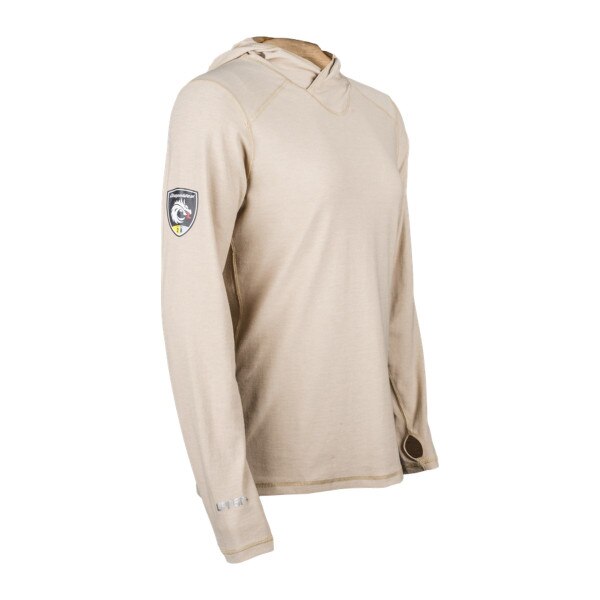 Women's Pro Dry Tech LS Shirt with Hood in Khaki